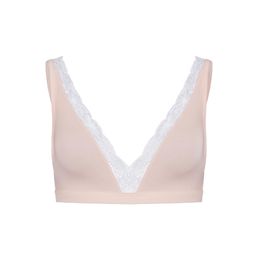 Hanro BH 'Cotton Lace' Damen Gr&ouml;&szlig;e 80 rosa / naturwei&szlig;