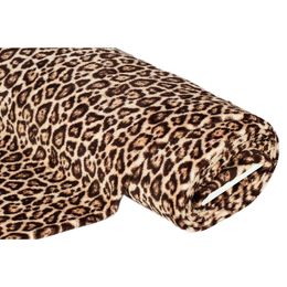 buttinette Wellness-Fleece "Leopard", braun-color