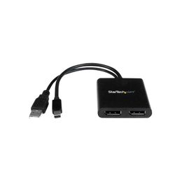 StarTech.com Mini DisplayPort to DP Multi Monitor Splitter - 2-Port MST Hub - videosplitter - 2 porte