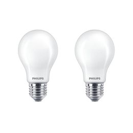 Philips LED-Lampe Classic Standard 7W/827 (60W) Frosted 2-pack E27