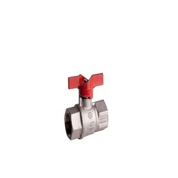 Pettinaroli F x f heavyduty fullway ball valve red butterfly handle te