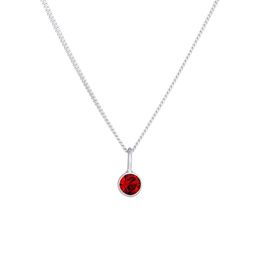 Elli Halskette Kristall Kette Damen Größe 45 dunkelrot / silber