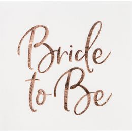 buttinette Papierserviette "Bride to be", 33 x 33 cm, 20 Stück