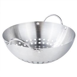 GAUMENKICK Wok Mini Grill Wok - Grillschale - D: 20,5cm - H: 9cm - Edelstahl, Edelstahl (1-tlg)
