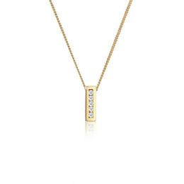 Elli DIAMONDS Collierkettchen Klassisch Elegant Diamant (0.075 ct) 585 Gelbgold, goldfarben