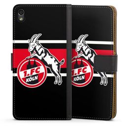 DeinDesign Handyhülle 1. FC Köln Offizielles Lizenzprodukt Colour Stripes 1.FC, Sony Xperia XA Hülle Handy Flip Case Wallet Cover Handytasche Leder