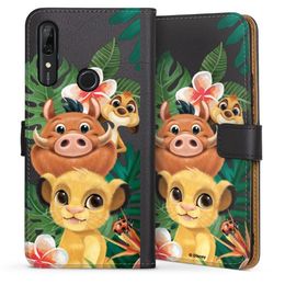 DeinDesign Handyhülle Timon und Pumbaa König der Löwen Disney, Huawei P Smart Z Hülle Handy Flip Case Wallet Cover Handytasche Leder, schwarz