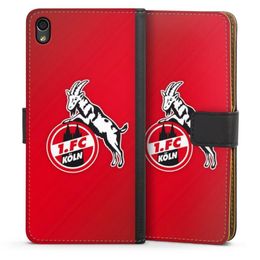 DeinDesign Handyhülle 1. FC Köln Offizielles Lizenzprodukt EffZeh 1. FC Köln rot, Sony Xperia XA Hülle Handy Flip Case Wallet Cover Handytasche Leder