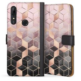DeinDesign Handyhülle Würfel Elisabeth Fredriksson Gold & Kupfer, Huawei P Smart Z Hülle Handy Flip Case Wallet Cover Handytasche Leder, schwarz
