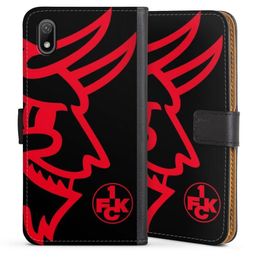 DeinDesign Handyhülle Offizielles Lizenzprodukt 1.FCK Dauerkarte, Huawei Y5 (2019) Hülle Handy Flip Case Wallet Cover Handytasche Leder, schwarz