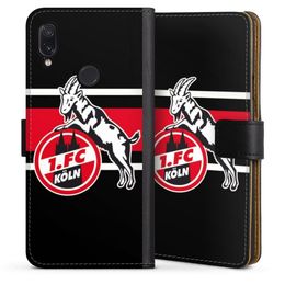DeinDesign Handyhülle 1. FC Köln Offizielles Lizenzprodukt Colour Stripes 1.FC, Xiaomi Redmi Note 7 Hülle Handy Flip Case Wallet Cover, schwarz