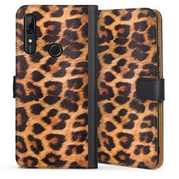 DeinDesign Handyhülle Leopard Fell Animalprint Leo Print, Huawei P Smart Z Hülle Handy Flip Case Wallet Cover Handytasche Leder, schwarz