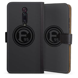 DeinDesign Handyhülle F95 Dunkel F95, Xiaomi Mi 9T Pro Hülle Handy Flip Case Wallet Cover Handytasche Leder, schwarz