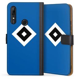 DeinDesign Handyhülle HSV Logo Hamburger SV HSV Blau, Huawei P Smart Z Hülle Handy Flip Case Wallet Cover Handytasche Leder, schwarz