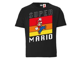 logoshirt T-Shirt 'Super Mario' Jungen Gr&ouml;&szlig;e 140 schwarz