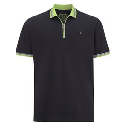 CHARLES COLBY Poloshirt 'Earl Pat' Herren Gr&ouml;&szlig;e 7XL kobaltblau / hellgr&uuml;n / wei&szlig;