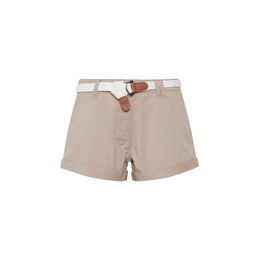 oxmo Chinoshorts 'CHANETT' Damen Gr&ouml;&szlig;e 40 braun / wei&szlig;