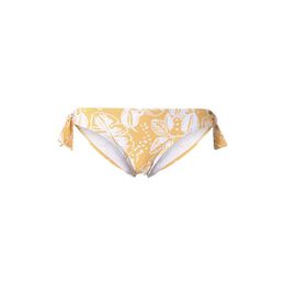 Tom Tailor Damen Gemusterter Bikini Slip mit Bändern, gelb, Muster, Gr. 36