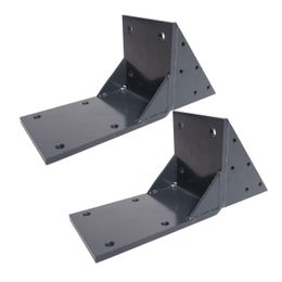 2er-Set Dachsparrenadapter für Kassetten-Markise T122 T123, Dachsparren Halterung Adapter ~ anthrazit