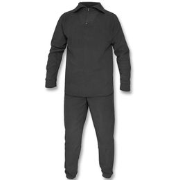 Mil-Tec Thermofleece Set m. Rollkragen Shirt schwarz, Gr&ouml;&szlig;e S