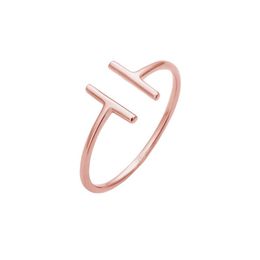 Elli Premium Ring Geo, Statet Damen Gr&ouml;&szlig;e 54 gold / rosegold