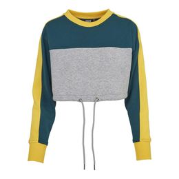 Urban Classics Sweatshirt Damen Gr&ouml;&szlig;e S gelb / grau / smaragd