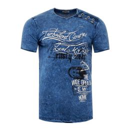 Rusty Neal Shirt male Blue size S
