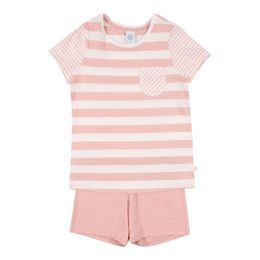 Sanetta Pyjama M&auml;dchen Gr&ouml;&szlig;e 128 pastellpink / wei&szlig;