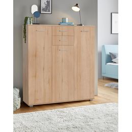 Kombikommode Priess Sideboards Gr. B/H/T: 123 cm x 135 cm x 38 cm, 2, braun (edelbuchefarben) Kombikommoden