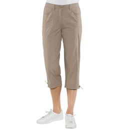 Caprihose Casual Looks Gr. 23, Kurzgrößen, grau (taupe) Damen Hosen Caprihosen 3/4