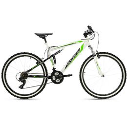 KS-Cycling Mountainbike KS CYCLING "Scrawler" Fahrräder Gr. 51 cm, 26 Zoll (66,04 cm), weiß Full Suspension