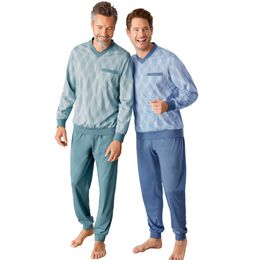 King´S Club Schlafanzug KINGS CLUB Gr. 48/50, bunt (mint, blau) Herren Homewear-Sets Nachtwäsche