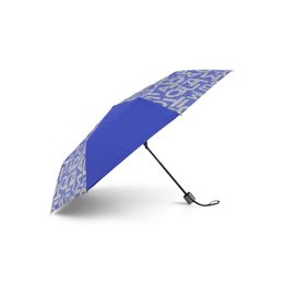 Tom Tailor Unisex Extra Kleiner Regenschirm, blau, Logo Print, Gr. ONESIZE