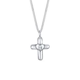 Elli Halskette 'Herz Kreuz' Damen Größe 36 silber