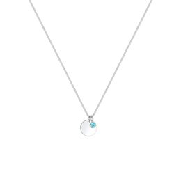 Elli Kette Damen Größe 45 türkis / silber