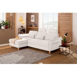 Home Affaire Ecksofa Palace L-Form, incl. Sitztiefenverstellung, wahlweise mit Bettfunktion und Stauraum, beige