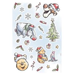 Komar Wandsticker Winnie Pooh Christmas (Set), 50 x 70 cm (Breite x Höhe) - 26 Sticker, bunt
