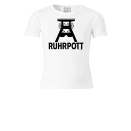 logoshirt T-Shirt 'Ruhrpott' Jungen Gr&ouml;&szlig;e 104/116 schwarz / wei&szlig;