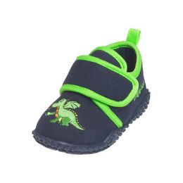 Playshoes Hausschuh 'Drache' Jungen Gr&ouml;&szlig;e 30.5 marine / limone / neongr&uuml;n / dunkelorange