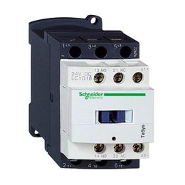 Schneider Electric Tesys d contactor lc1d18bd 3p 18a ac-3 7.5kw@400v 1no+1nc aux contact 24v dc coil