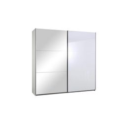 Schwebetürenschrank Halle - weiß - 218 cm - 210 cm - 59 cm - Sconto