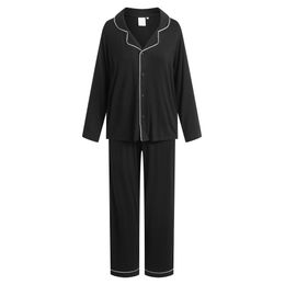Ccdk Copenhagen Pyjama 'Joy' Damen Gr&ouml;&szlig;e S schwarz / wei&szlig; Winterkleid
