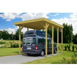Skan Holz Einzelcarport SKANHOLZ "Friesland" Carports Gr. H: 351 cm, grün Carports für Caravan