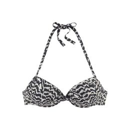 Lascana Bikini Top female size 75 Black / White