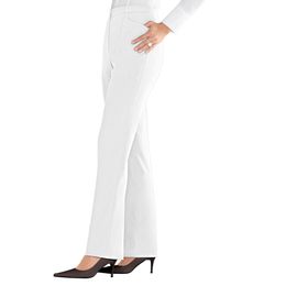 Bügelfaltenhose COME ON Gr. 42, Normalgrößen, weiß Damen Hosen Bügelfaltenhosen