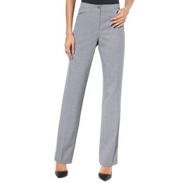 Bügelfaltenhose COME ON Gr. 25, Kurzgrößen, grau (silbergrau, meliert) Damen Hosen Bügelfaltenhosen