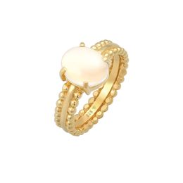 Elli Premium Ring Edelstein Ring Damen Gr&ouml;&szlig;e 58 gold / rosa