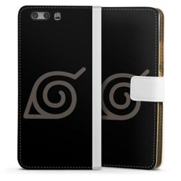 DeinDesign Handyhülle Konoha Logo Naruto Shippuden Konoha, Huawei P10 Hülle Handy Flip Case Wallet Cover Handytasche Leder, weiß