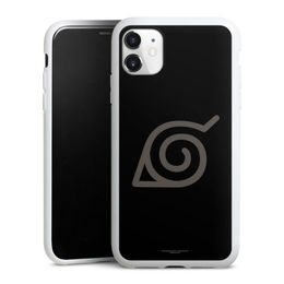 DeinDesign Handyhülle Konoha Logo Naruto Shippuden Konoha, Apple iPhone 11 Silikon Hülle Bumper Case Handy Schutzhülle, weiß
