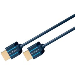 CLICKTRONIC Ultraslim High Speed HDMI Kabel mit Ethernet, 1,5m, HD / 3D-TV